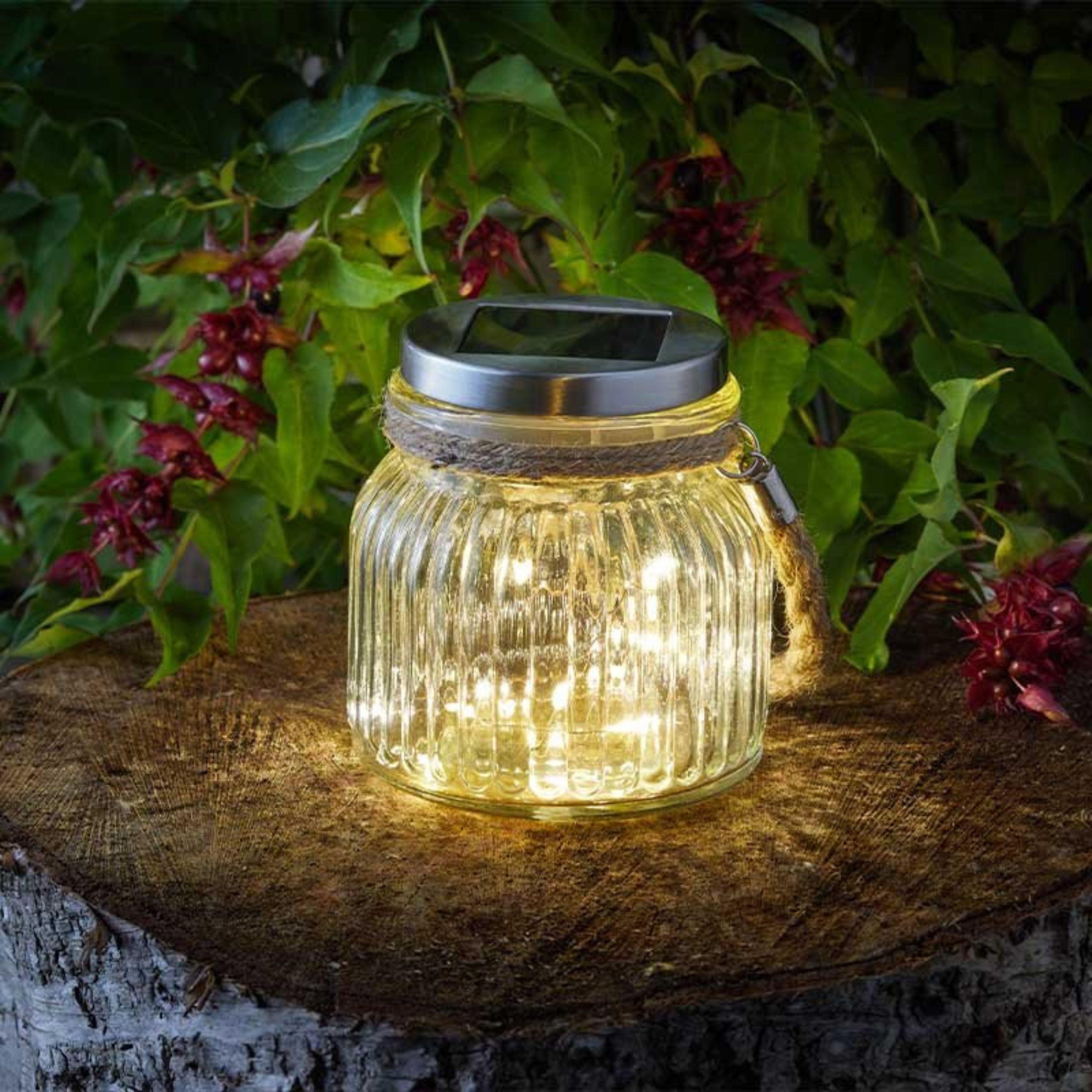 Firefly Glass Jar Solar Lantern – Decorative Solar Garden Lantern ...