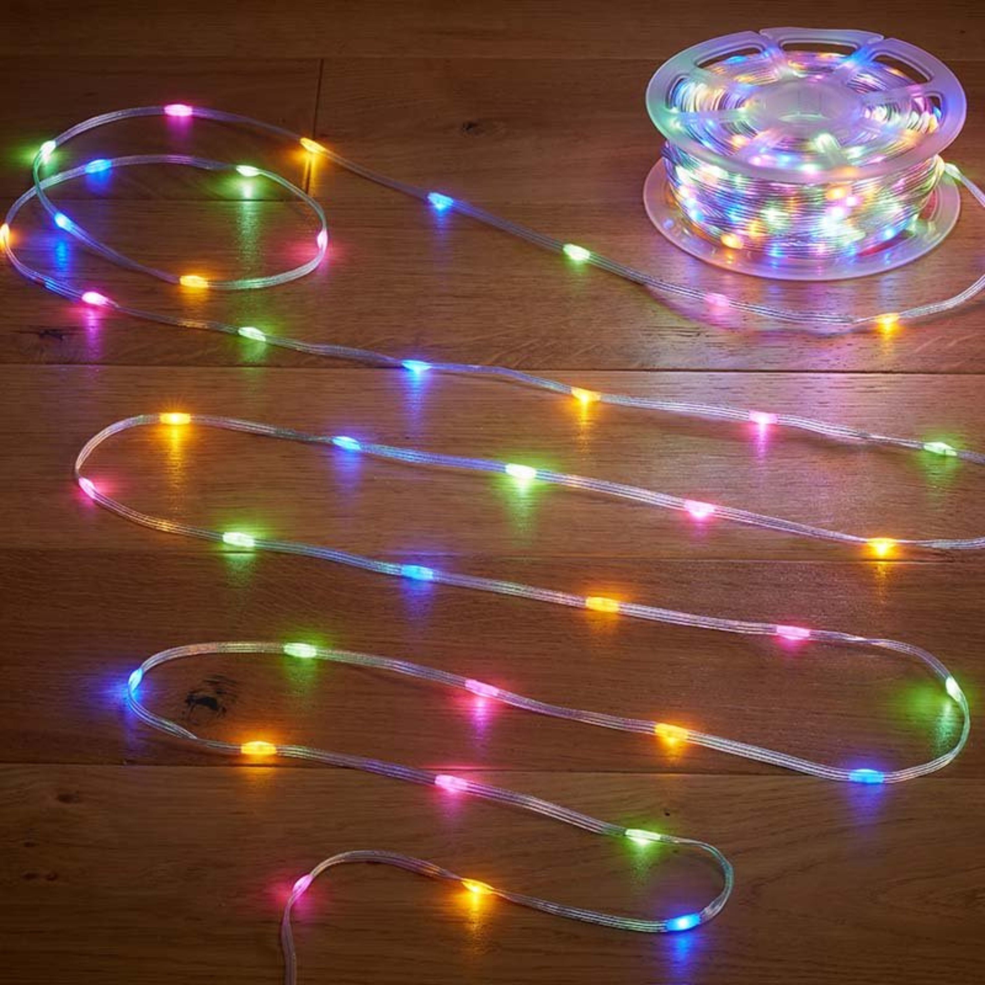 TwoTone Rechargeable String Lights 200 LEDs – Warm White & Multi ...